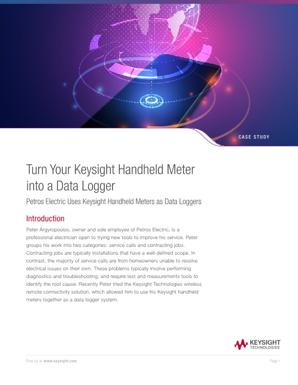 Turn Your Keysight Handheld Meter into a Data Logger PDF Asset Page | Keysight